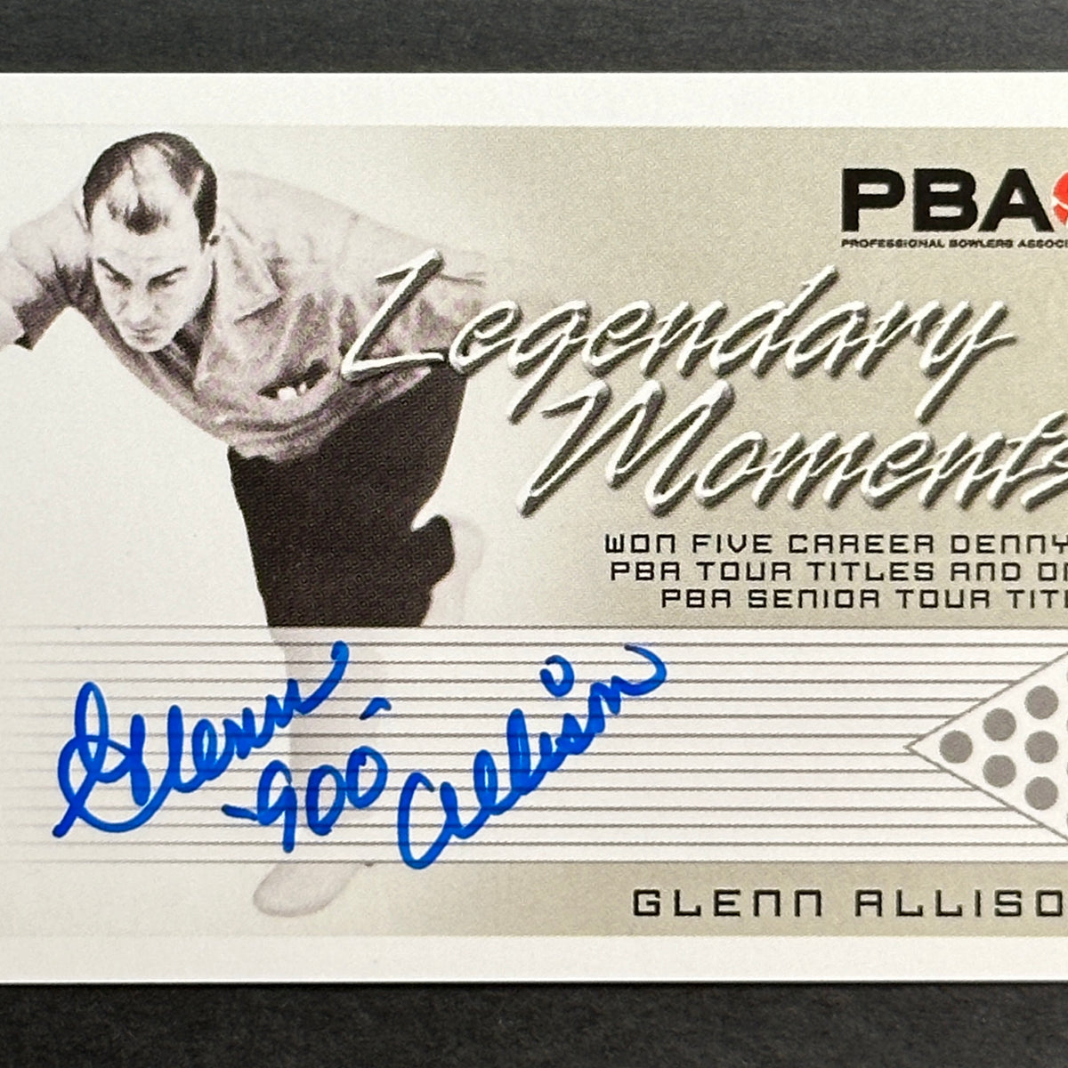 Glenn Allison "Mr 900" 2008 Rittenhouse PBA Legendary Moments Autograp ...