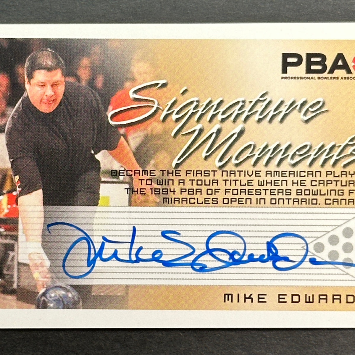 Mike Edwards 2007 Rittenhouse Signature Moments PBA Autograph Bowling ...