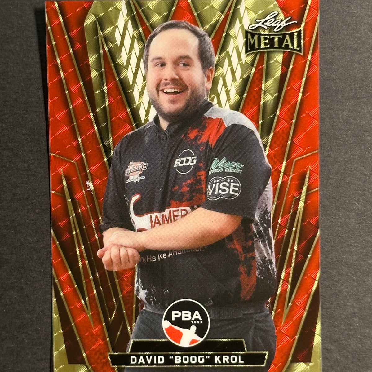 2024 Leaf Metal PBA Trading Card Boog Krol 1/1 Proof Gold Vinyl ...