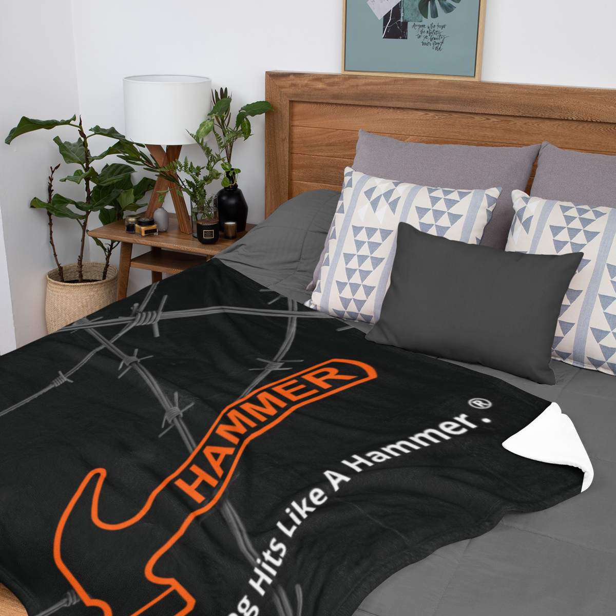 Hammer Barbed Wire 60" x 80" Plush Blanket – Inside Bowling