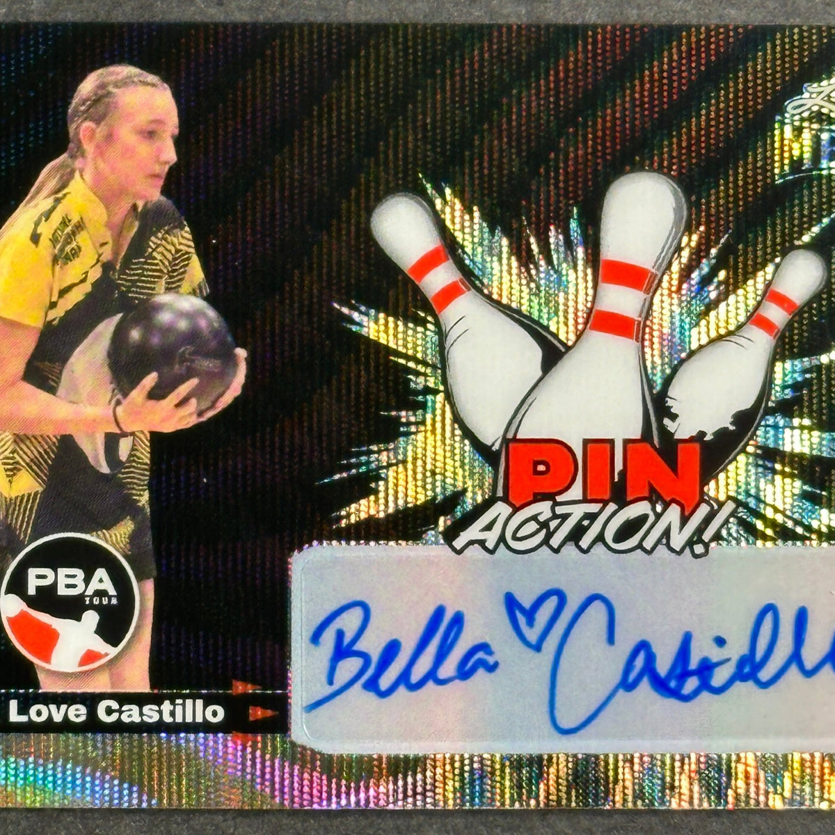 2024 Leaf Metal PBA Trading Card Bella Love Castillo Pin Action Gold A ...