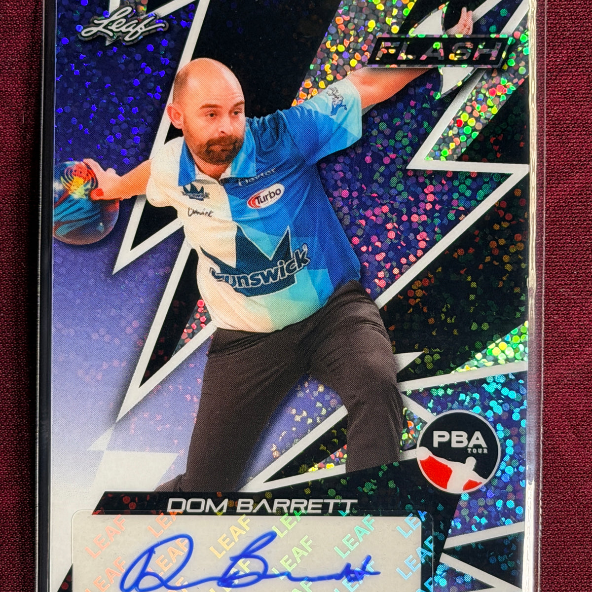 2025 Leaf Eclectic PBA Dominic Barrett Flash Blue Sparkle Auto 8/8 ...