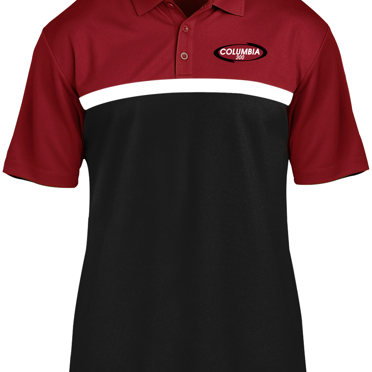 Columbia 300 90's Logo Competitor Polo Red/White/Black – Inside Bowling
